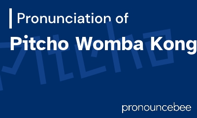 How To Pronounce Pitcho Womba Konga - Correct pronunciation of Pitcho ...
