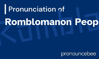 How To Pronounce Romblomanon People - Correct pronunciation of ...